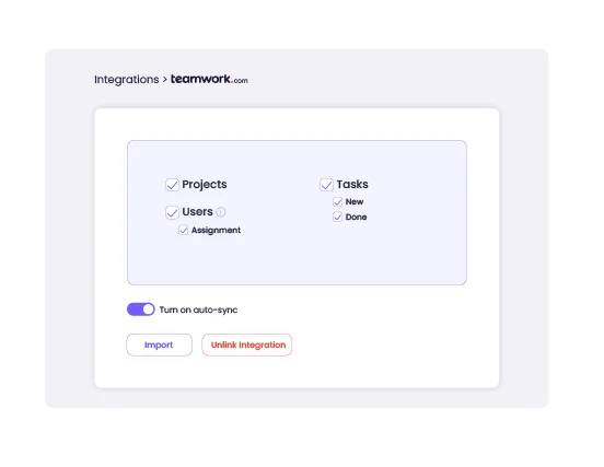 Teamwork Integration | WebWork Tracker