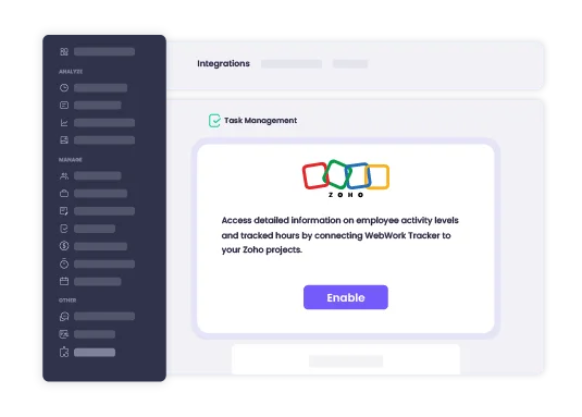 Zoho Integration | WebWork Time Tracker